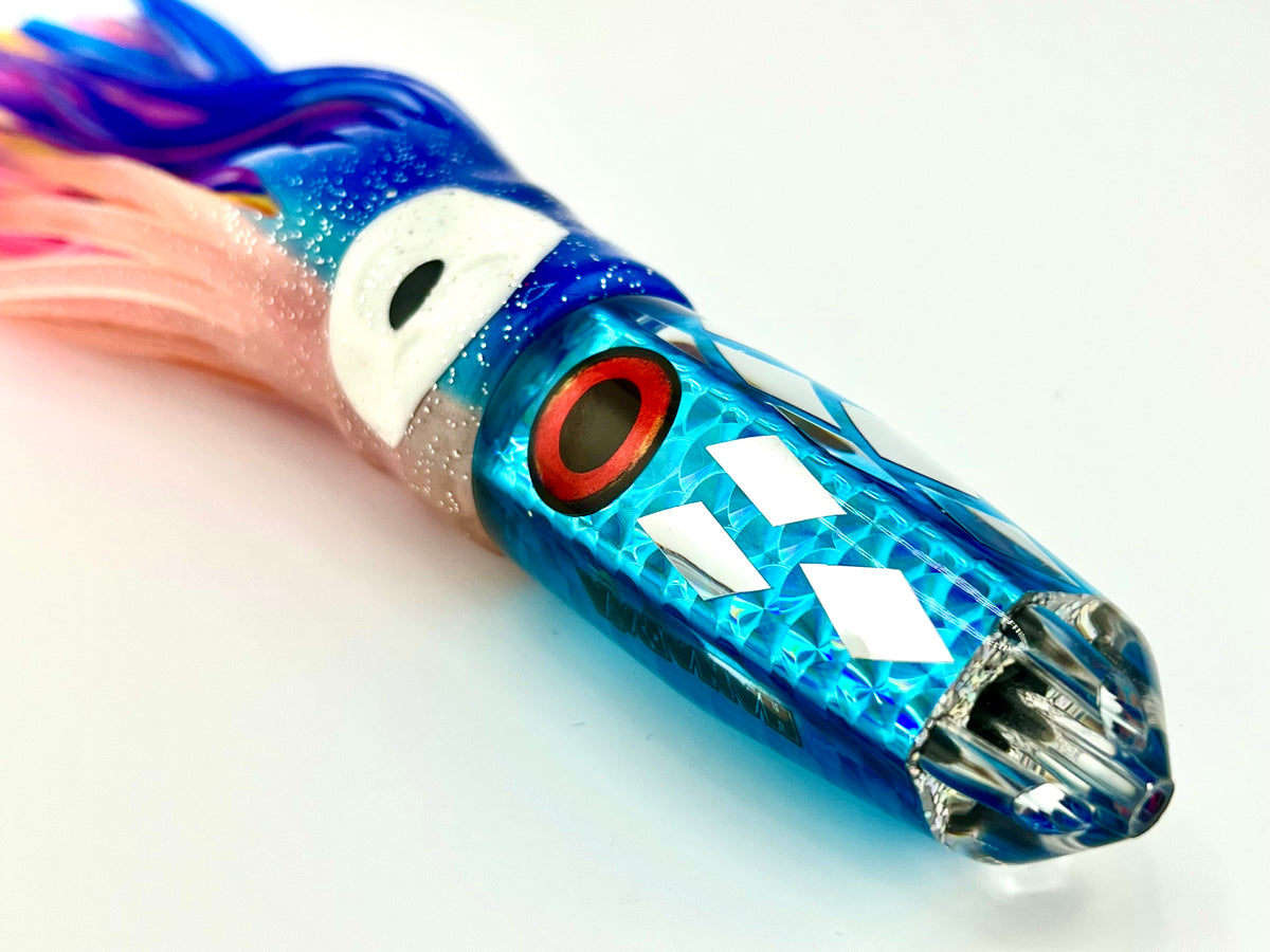 HP 9" Bullet Jet Trolling Lure- Ice Blue/Cracked Mirror – Hanapaa