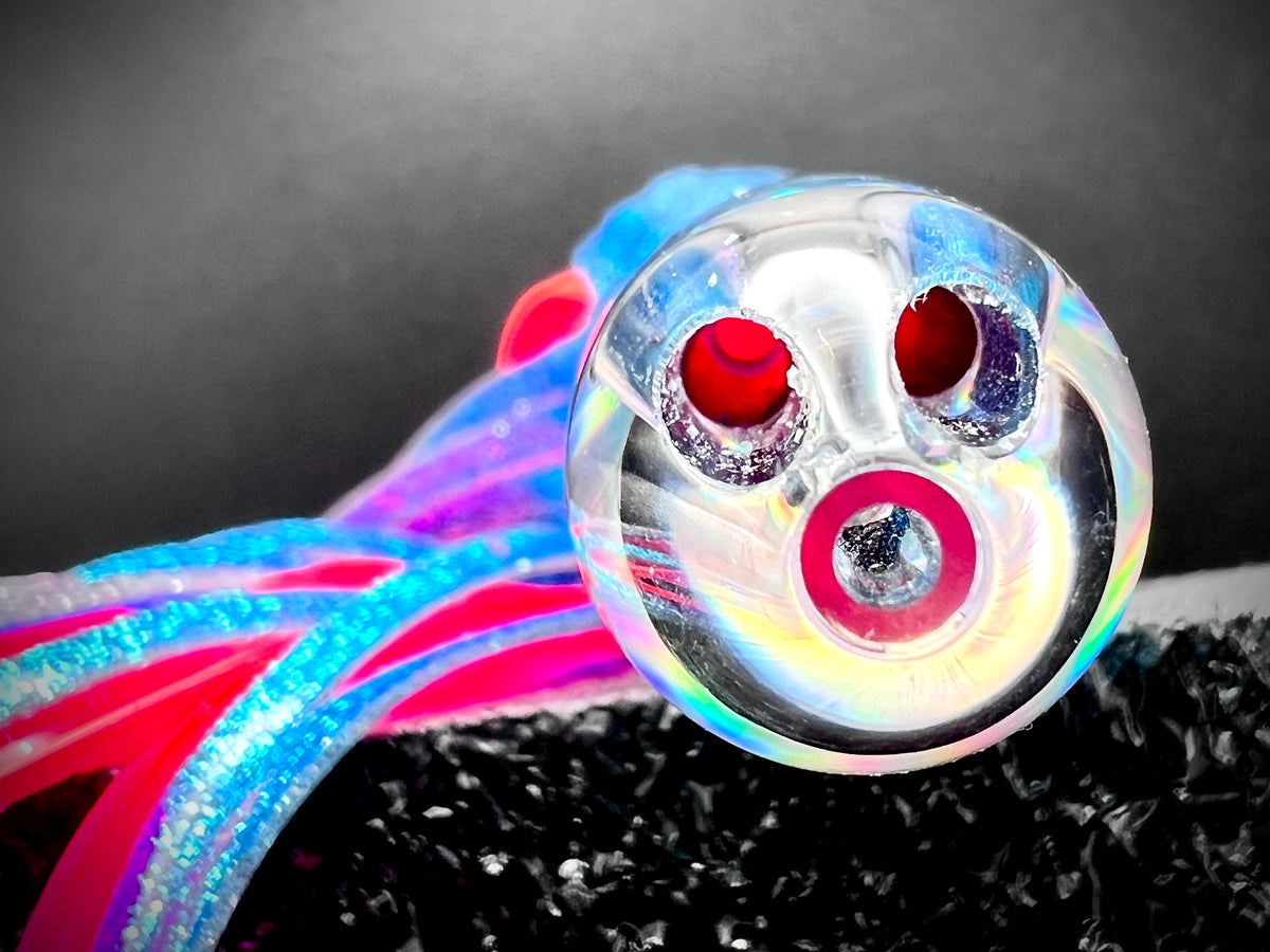 HP 7" 2-Jet Bullet Trolling Lure- Ice Blue/Cracked Mirror – Hanapaa